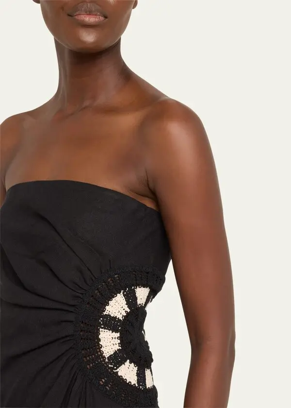 SIR. Dorian Strapless Midi Dress