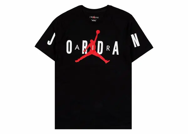 JORDAN Air Jumpman Spellout Short Sleeve T-shirt - Black