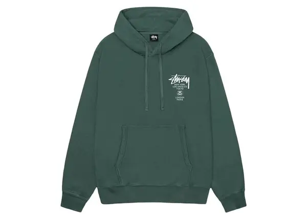 StÜssy World Tour Pigment Dyed Hoodie