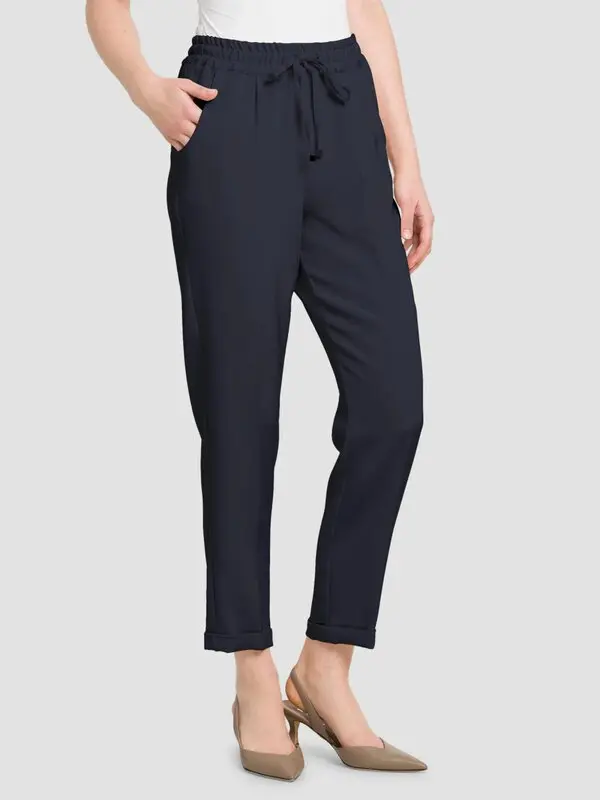 Kiton Drawstring Stretch Silk Pants