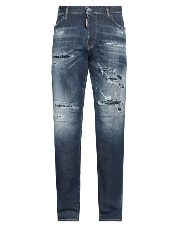 Dsquared2 Jeans With Leather Trims