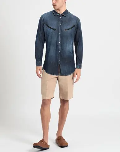 Dsquared2 Denim Shirt Size Cotton, Elastane, Cow Leather