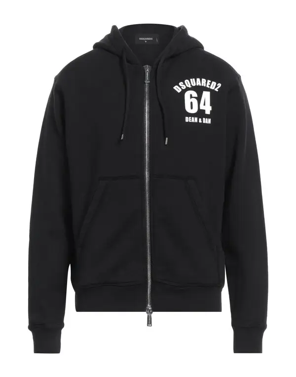 Dsquared2 Cotton Fleece Sweatshirt - Black