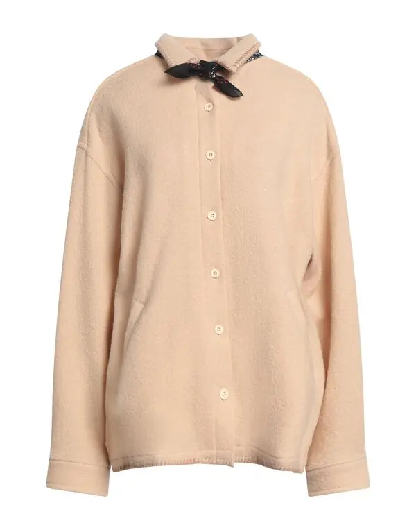 Destin Bouclé Overshirt With Appliqués