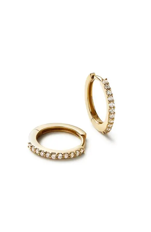ANA LUISA Diamond Huggie Earrings - Gold