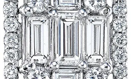 MINDI MOND Classic Clarity Diamond Halo Drop Earrings