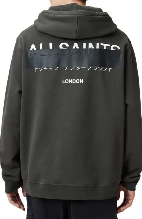 ALLSAINTS Relaxed Fit Hoodie - Kombu Green