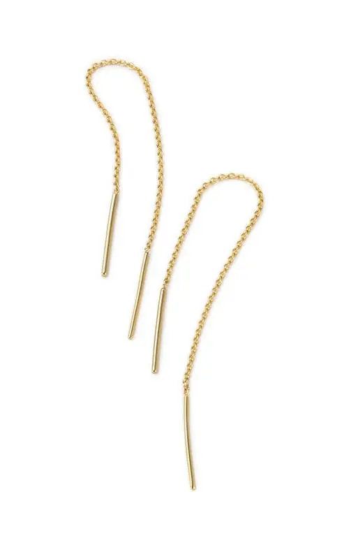 ANA LUISA 10k Recycled Solid Threader Earrings - Gold