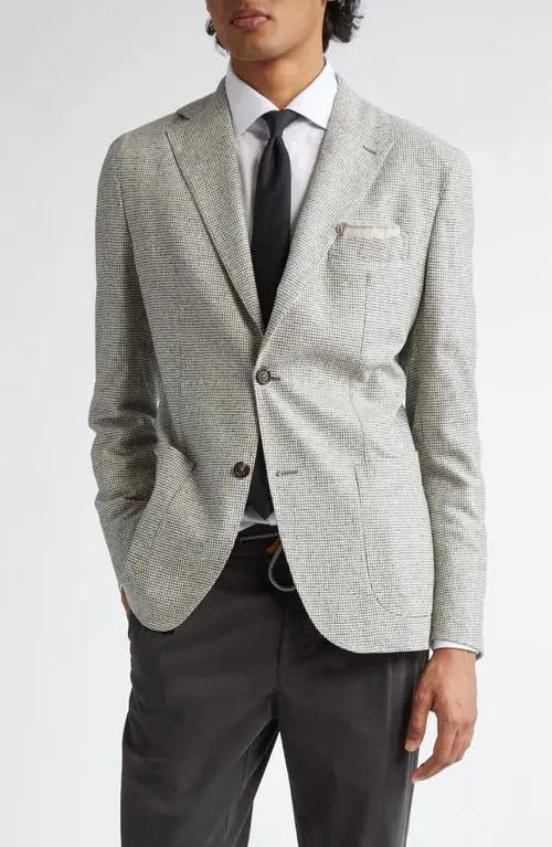 Eleventy Houndstooth Wool & Cashmere Sport Coat