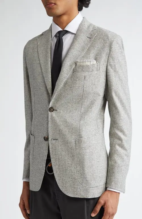 Eleventy Houndstooth Wool & Cashmere Sport Coat