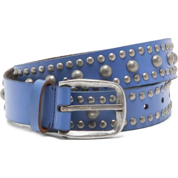 Free People We The Free Sola Studded Leather Belt - Sapphire