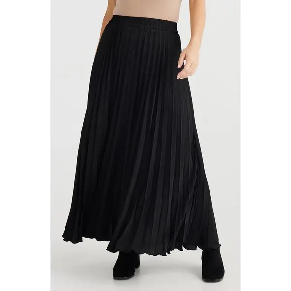 BRAVE+TRUE Alias Pleated Maxi Skirt