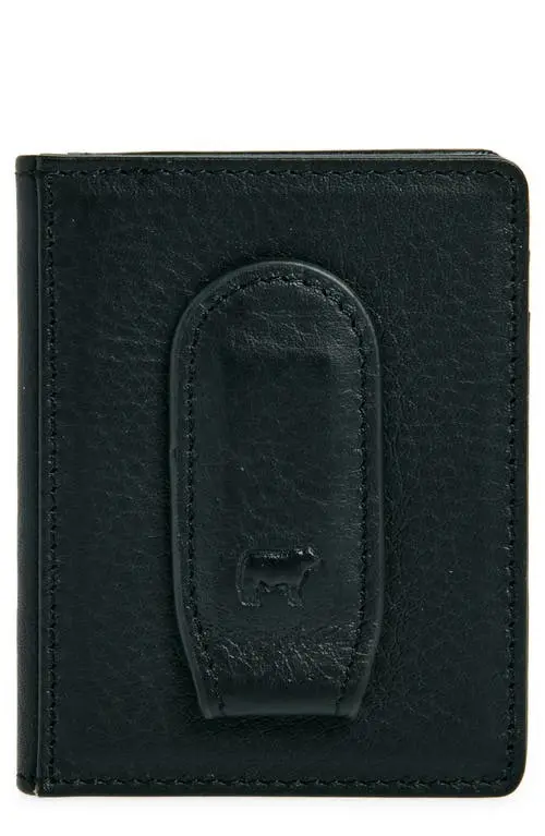 Will Leather Goods Front Pocket Money Clip Wallet - Black