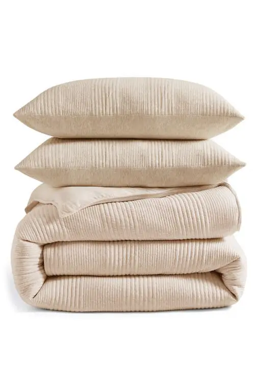 DKNY PURE Pure Rib Comforter & Sham Set - Oatmeal