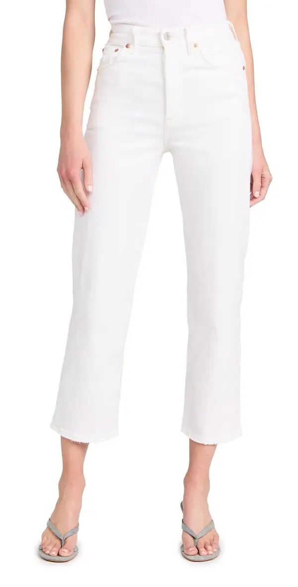 LEVI'S Ribcage Straight Ankle Jeans - Cloud Over