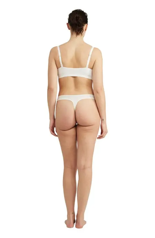 NUDEA The Stretch Dipped Thong - White