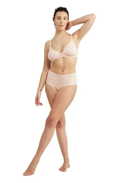 NUDEA The Stretch High Waisted Brief - Blush Pink