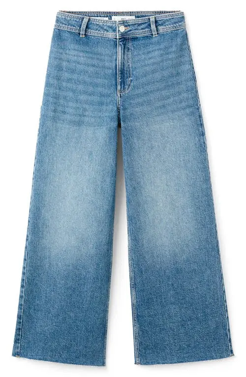 Mango Catherin Wide-leg Culotte Jeans - Medium Blue