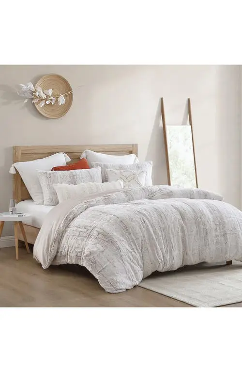 PERI HOME Snow Leopard Faux Fur Comforter & Shams Set