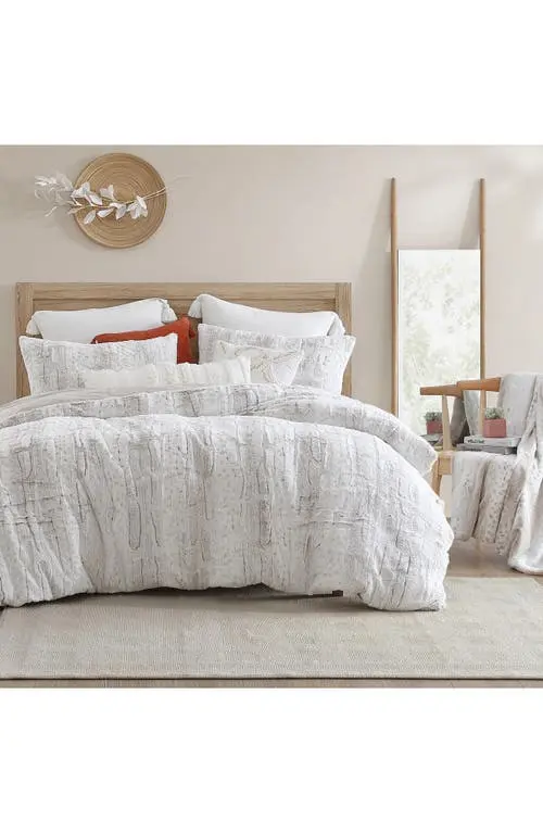 PERI HOME Snow Leopard Faux Fur Comforter & Shams Set