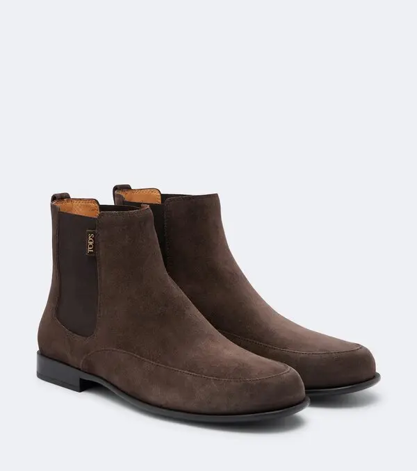 TOD'S Suede Ankle Boots - Brown