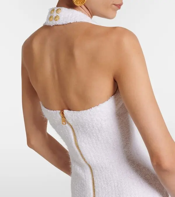Balmain Halterneck Minidress - White