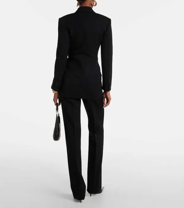 Saint Laurent Wool Grain De Poudre Tuxedo Jacket
