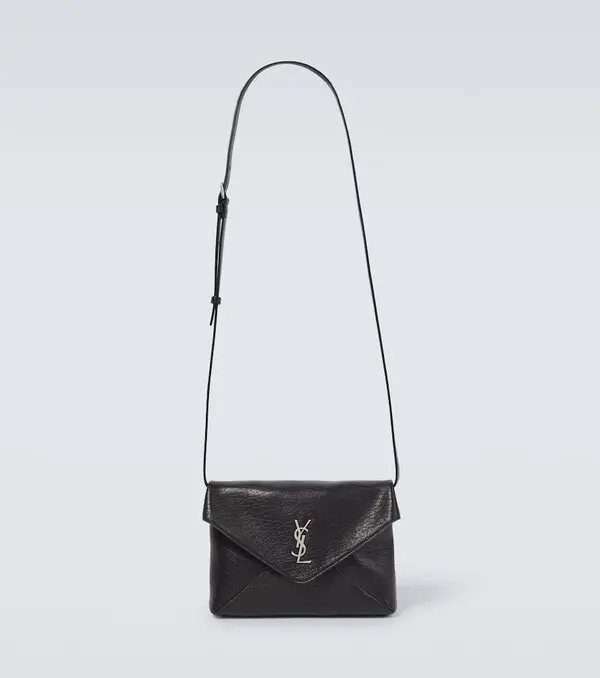 Saint Laurent Cassandre Envelope Messenger Bag - Black