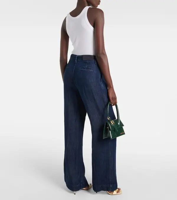 7 For All Mankind High-rise Wide-leg Jeans - Blue