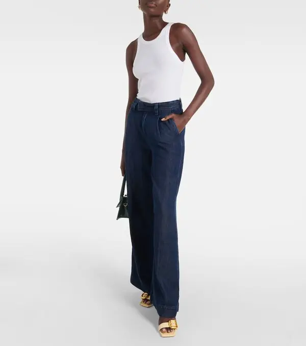 7 For All Mankind High-rise Wide-leg Jeans - Blue