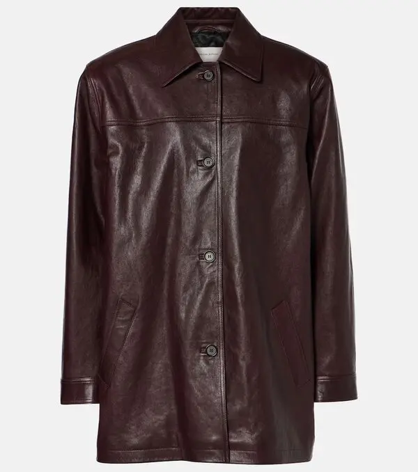 Magda Butrym Oversized Leather Jacket