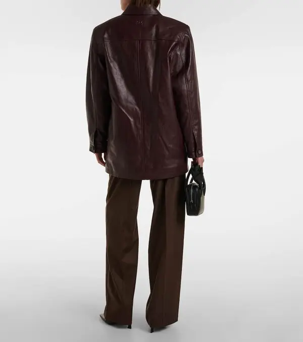 Magda Butrym Oversized Leather Jacket