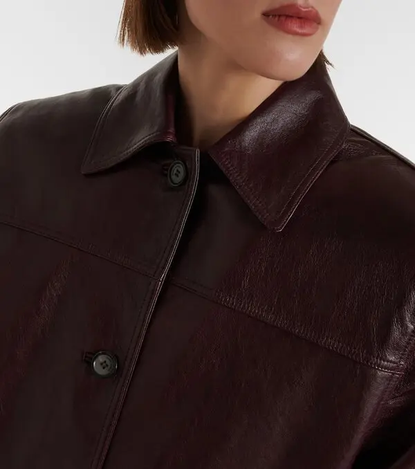 Magda Butrym Oversized Leather Jacket