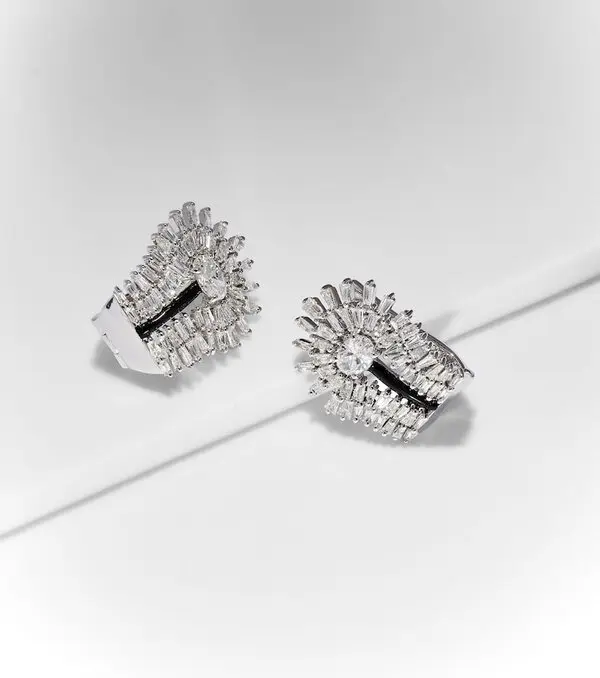 KAMYEN 18kt White Gold Diamond Earrings