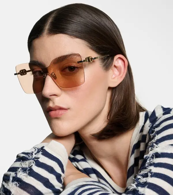 Dior Cd Chain M1u Square Sunglasses - Pink