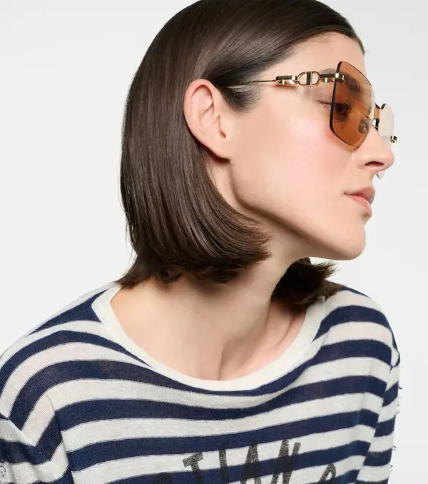 Dior Cd Chain M1u Square Sunglasses - Pink