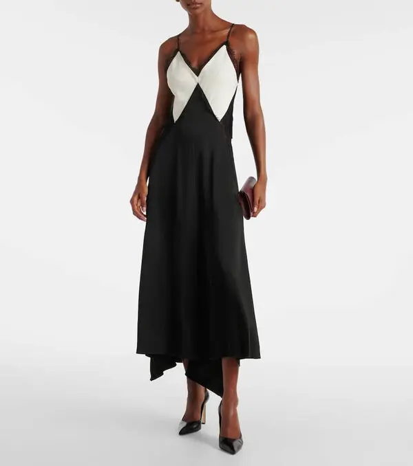 Victoria Beckham Lace-trimmed Slip Dress