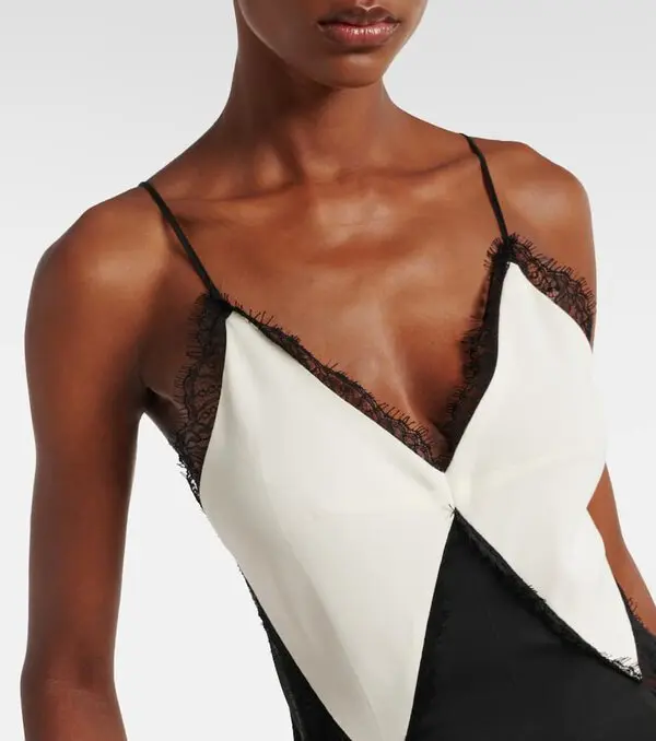 Victoria Beckham Lace-trimmed Slip Dress