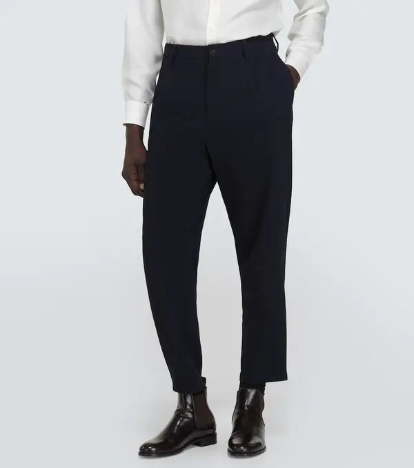Giorgio Armani Virgin Wool Straight Trousers