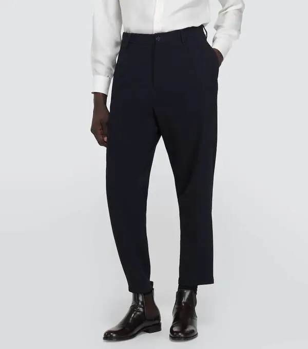 Giorgio Armani Virgin Wool Straight Trousers
