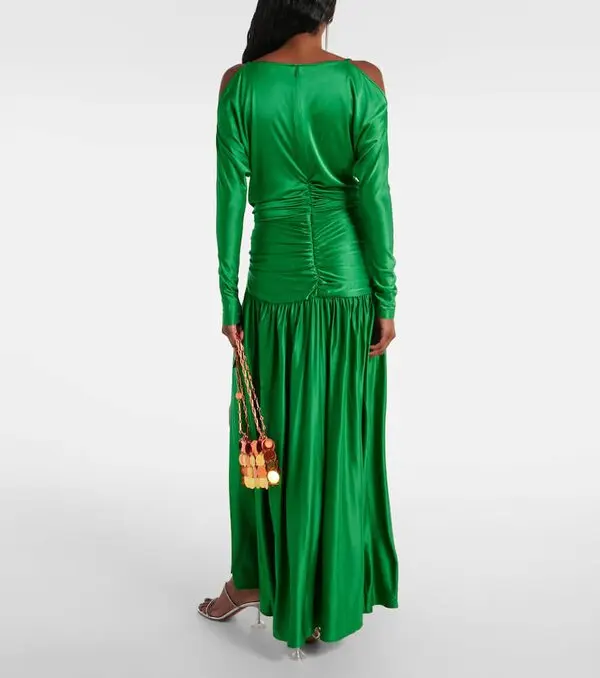 Rabanne Gathered Satin Gown
