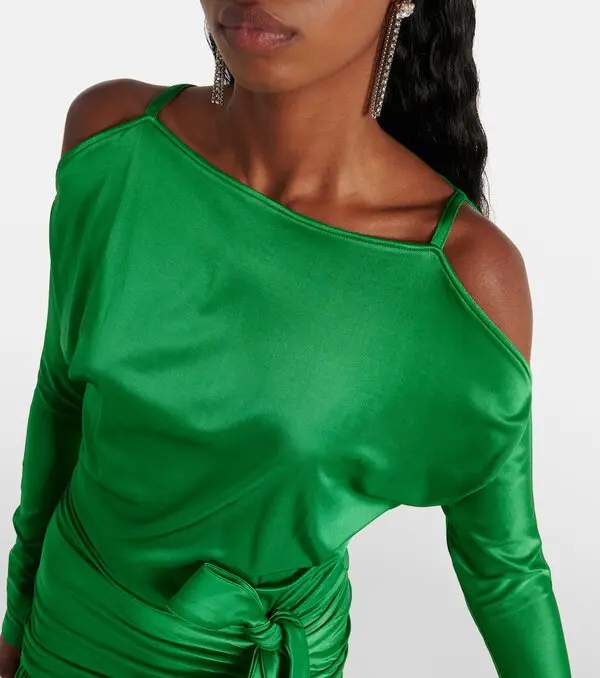 Rabanne Gathered Satin Gown