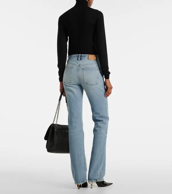 Saint Laurent Nico High-rise Straight Jeans