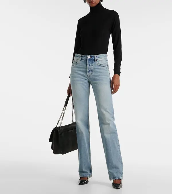 Saint Laurent Nico High-rise Straight Jeans