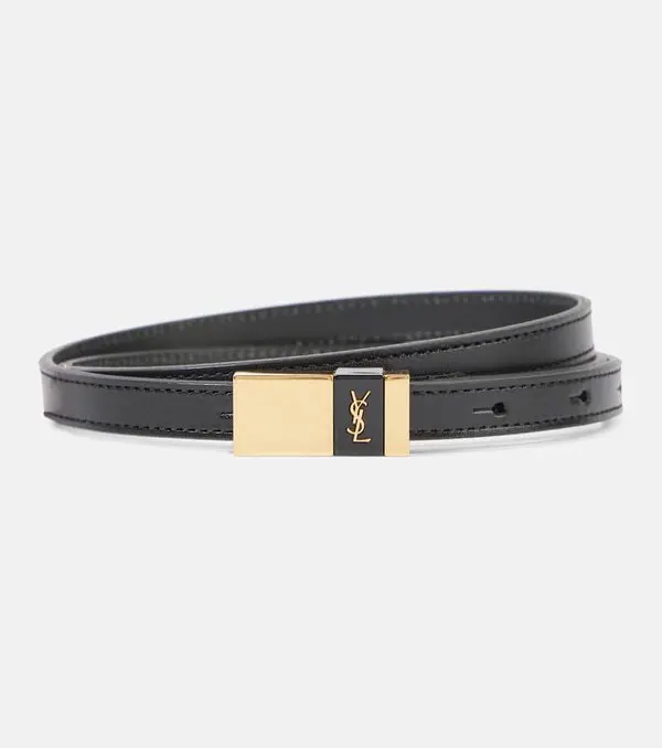 Saint Laurent Leather Belt - Black