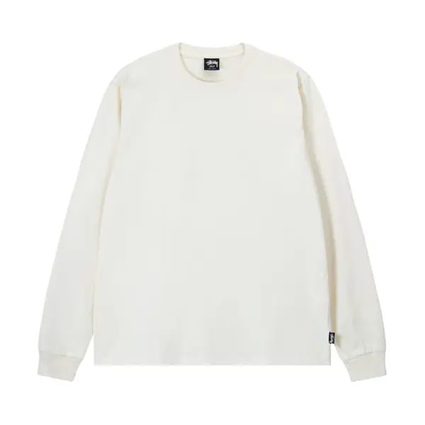 StÜssy Pigment Dyed Long-sleeve Crew 'natural - White