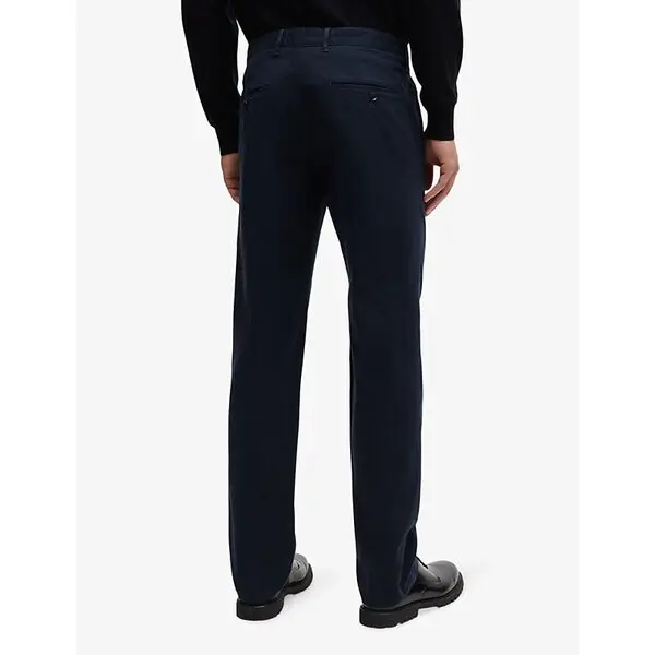 BOSS Slim-fit Straight-leg Stretch-cotton Chinos - Dark Blue