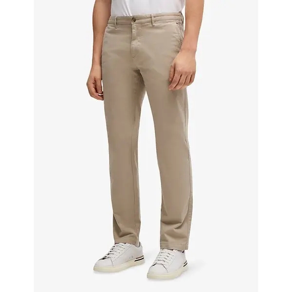 BOSS Slim-fit Straight-leg Stretch-cotton Chinos