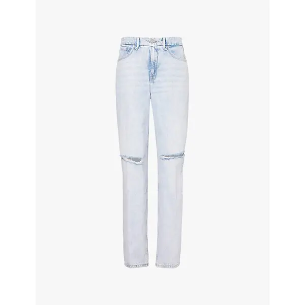 Good American Good 90s Wide-leg Cotton-blend Denim Jeans