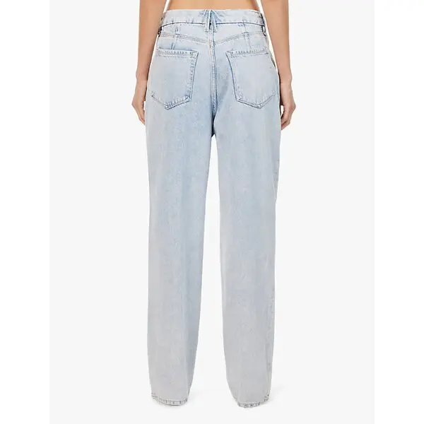 Good American Good 90s Wide-leg Cotton-blend Denim Jeans